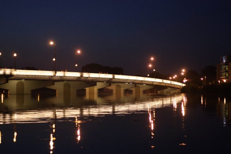 WG Bryan Bridge at Night - The World at 50
